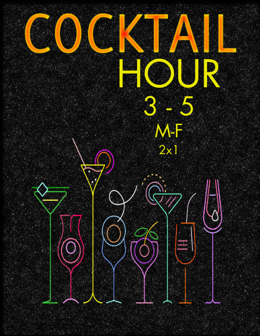 COCKTAIL HOUR Templat | PosterMyWall