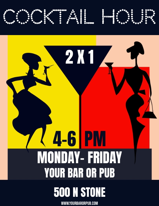 COCKTAIL HOUR Template | PosterMyWall