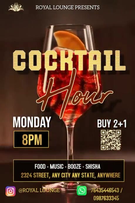 Plantilla de Cocktail hour | PosterMyWall