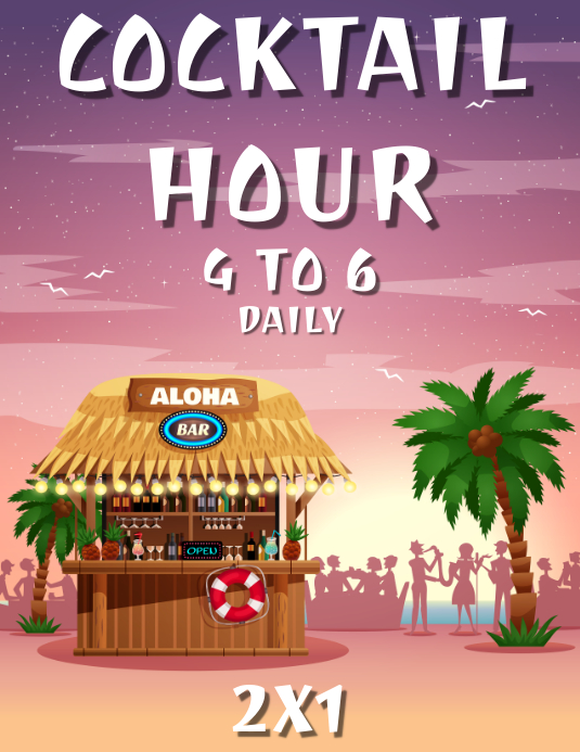 COCKTAIL HOUR Template | PosterMyWall