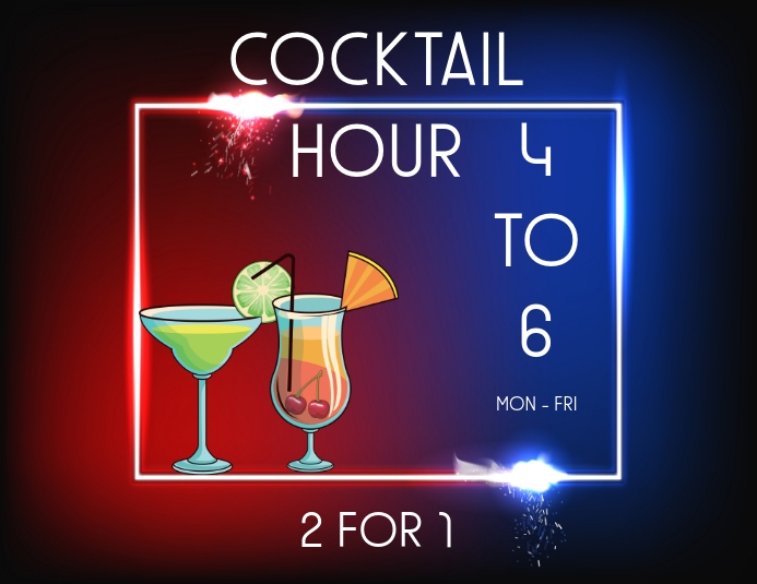 COCKTAIL HOUR Template | PosterMyWall