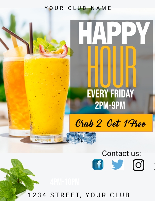cocktail hour post Template | PosterMyWall