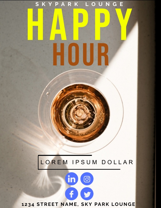 cocktail hour post Template | PosterMyWall