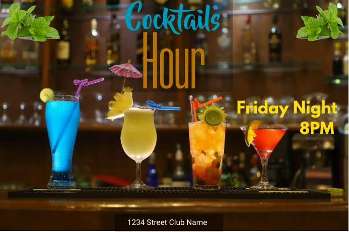Cocktail hour post Template | PosterMyWall
