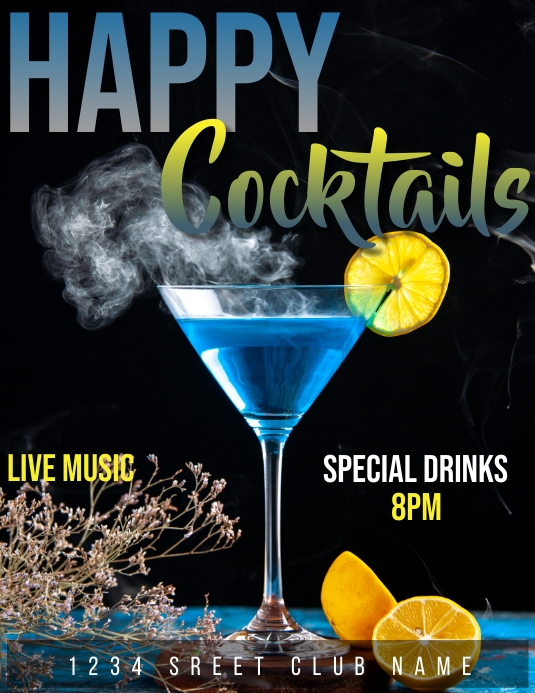 cocktail hour post Template | PosterMyWall