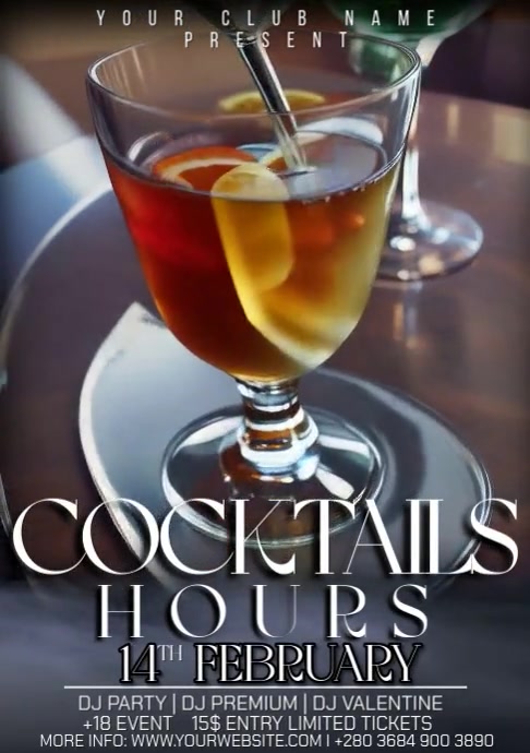 Cocktail Hours Night Template | PosterMyWall