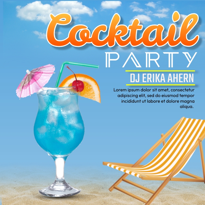 COCKTAIL INSTA.KC Template | PosterMyWall