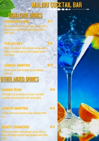Cocktail Menu A4 Template | PosterMyWall