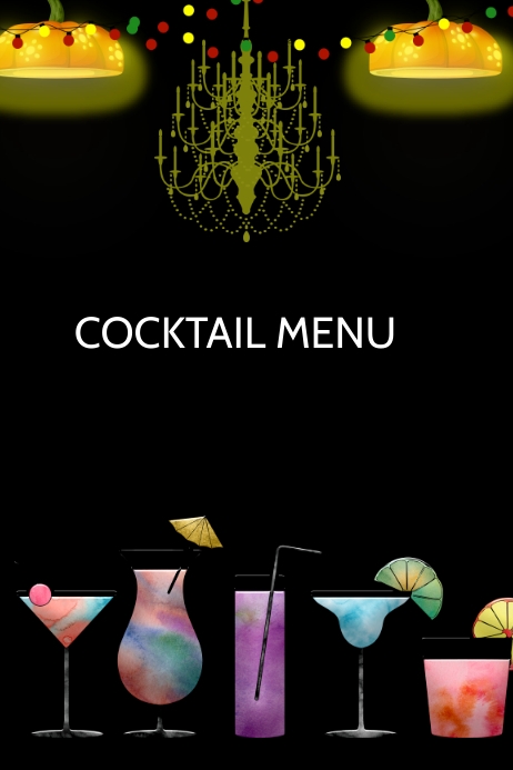 cocktail menu Template | PosterMyWall