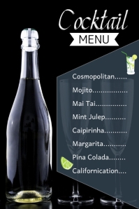 Cocktail Menu Card Template | PosterMyWall