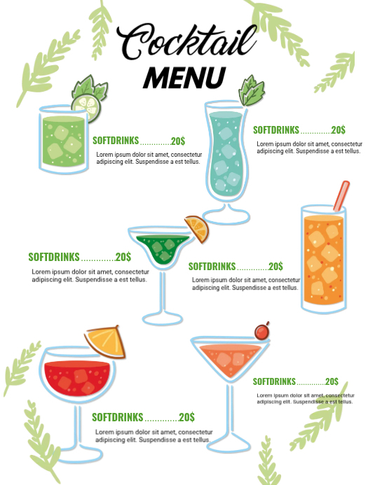 Cocktail Mockups Template | PosterMyWall