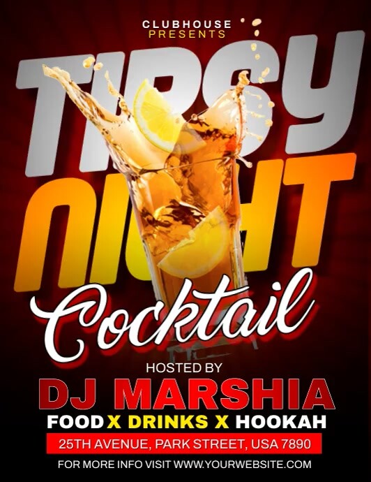 Cocktail Night Ads Template | PosterMyWall