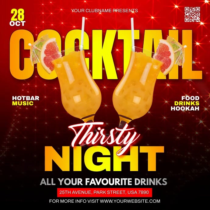 Cocktail Night Ads Template | PosterMyWall