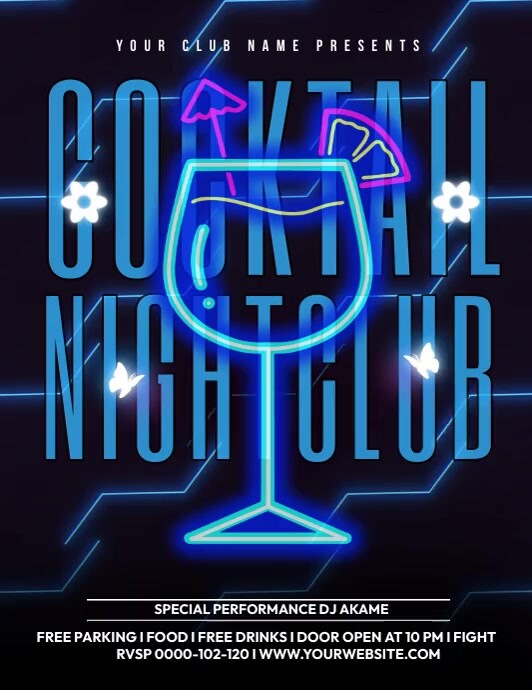 Plantilla de Cocktail Night Club | PosterMyWall