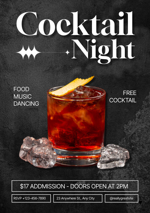 Plantilla de Cocktail Night Club | PosterMyWall