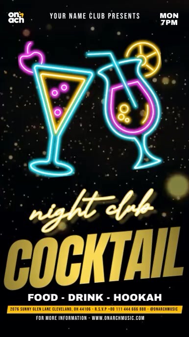 Plantilla de Cocktail Night Club | PosterMyWall
