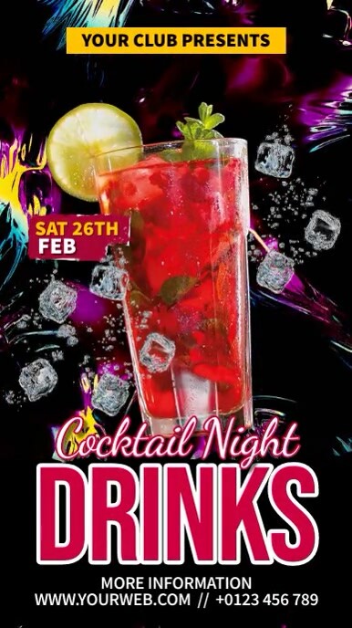 Cocktail Night Template | PosterMyWall