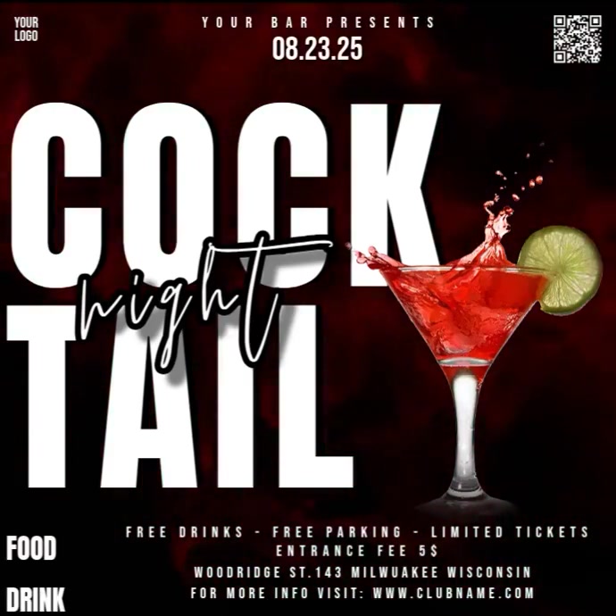 Cocktail Night Template | PosterMyWall