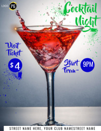 COCKTAIL NIGHT Template | PosterMyWall