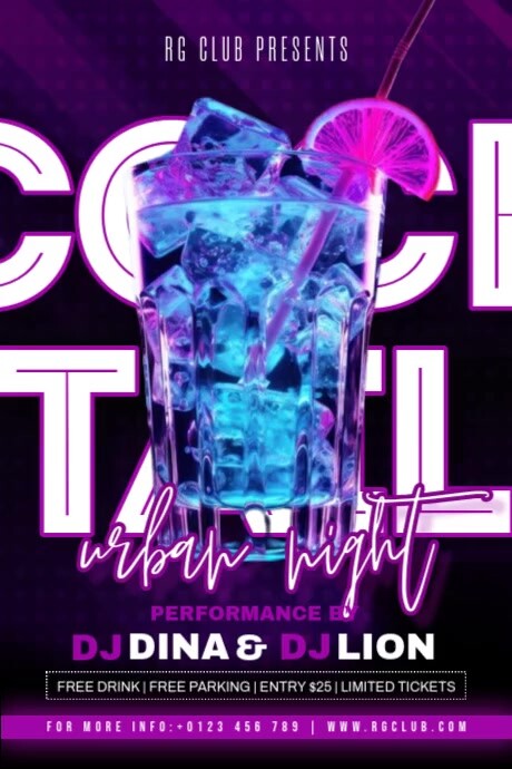 Cocktail Night Template | PosterMyWall