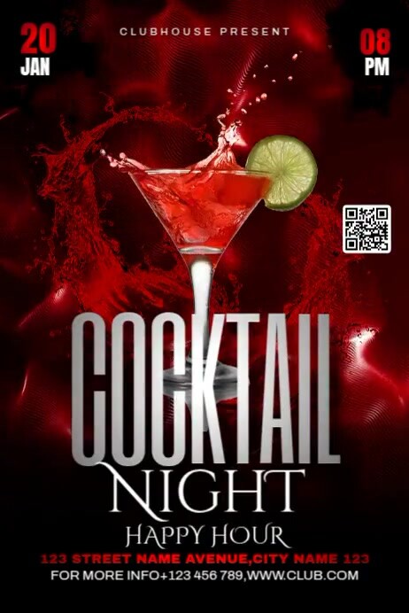 Cocktail Night Event Template | PosterMyWall