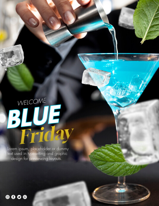 Plantilla de COCKTAIL NIGHT FLYER POSTER TEMPLATE | PosterMyWall