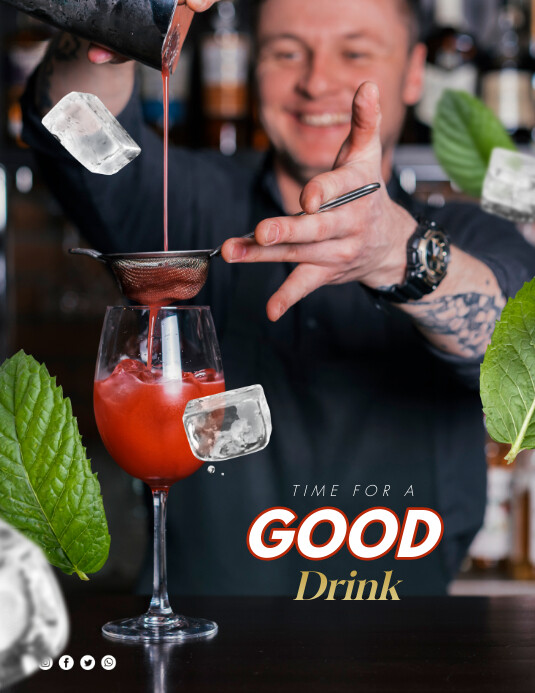 Plantilla de COCKTAIL NIGHT FLYER POSTER TEMPLATE | PosterMyWall