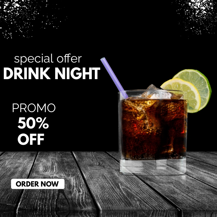 COCKTAIL NIGHT FLYER POSTER TEMPLATE | PosterMyWall