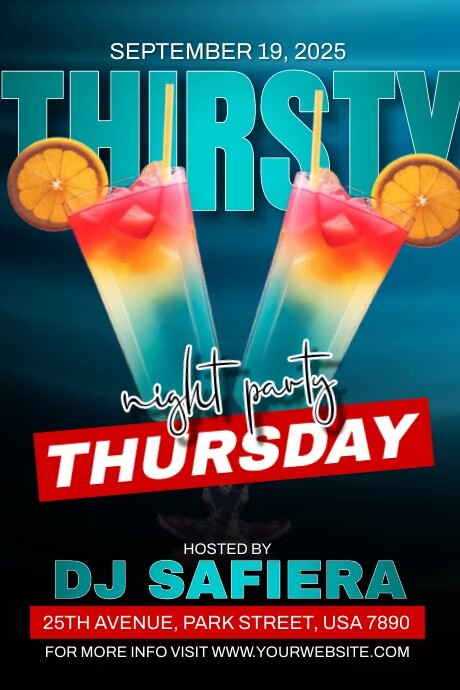 Cocktail Night Party Template | PosterMyWall