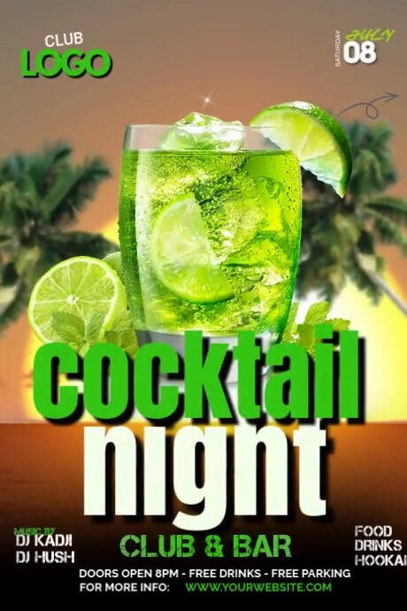 Cocktail Night Party Template | PosterMyWall