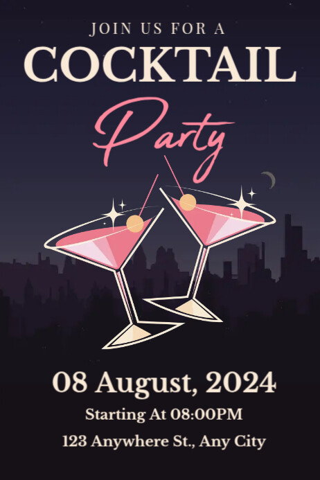 Cocktail Party Ads Template | PosterMyWall