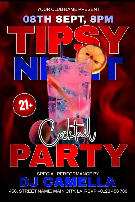 Plantilla de Cocktail Party Ads | PosterMyWall