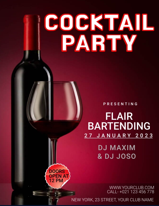 Plantilla de COCKTAIL PARTY | PosterMyWall