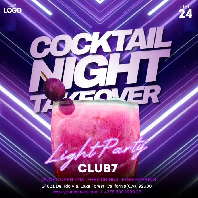 Cocktail Party Template | PosterMyWall