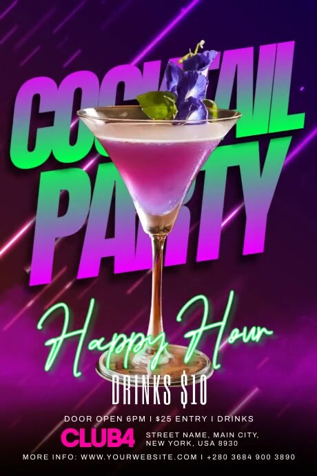Cocktail Party Template | PosterMyWall