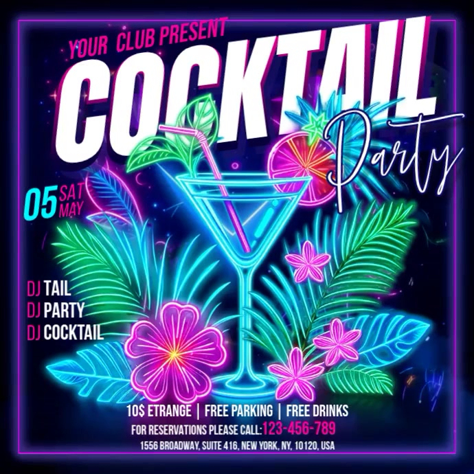 Cocktail Party Template | PosterMyWall
