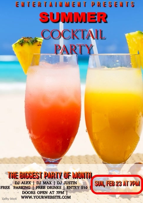cocktail party Template | PosterMyWall