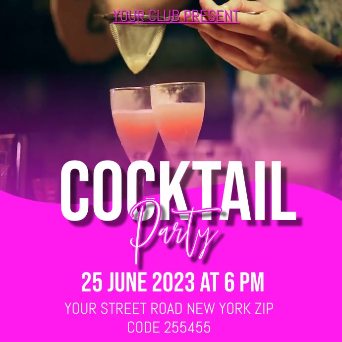 Cocktail Party Template | PosterMyWall