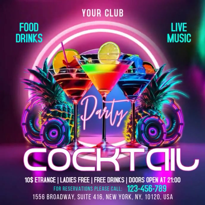 Cocktail Party Template | PosterMyWall