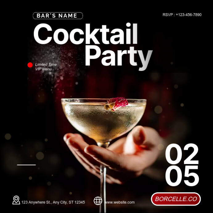 COCKTAIL PARTY Template | PosterMyWall