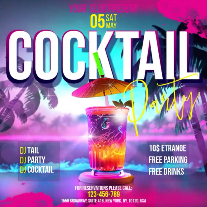 Cocktail Party Template | PosterMyWall