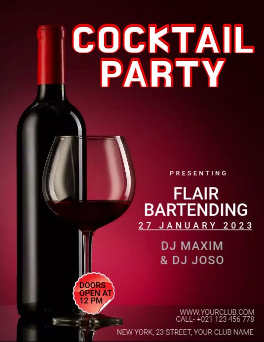 COCKTAIL PARTY Template | PosterMyWall