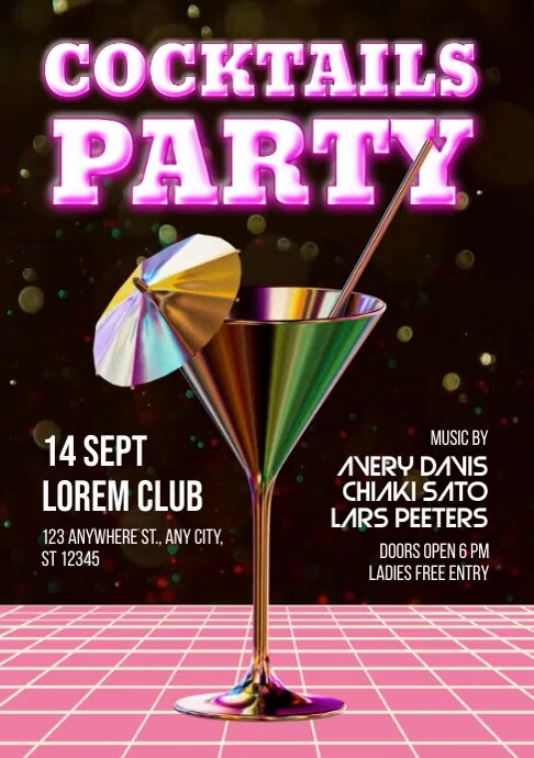 Cocktail Party Event Template | PosterMyWall