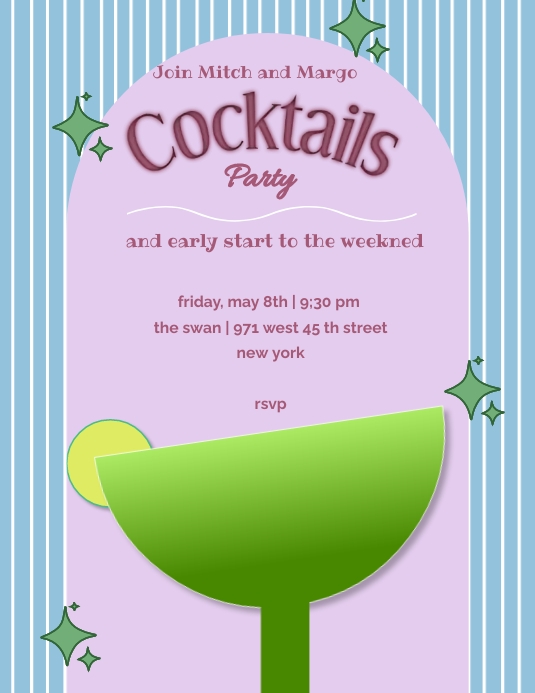 Cocktail Party Event Flyer Template | PosterMyWall