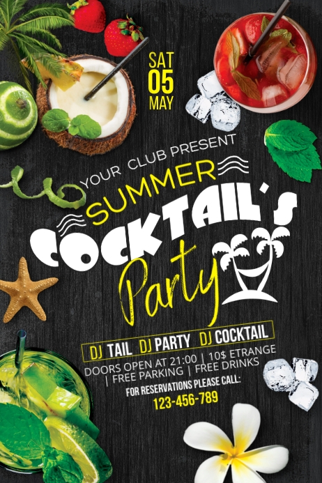 Cocktail Party Flyer Template | PosterMyWall