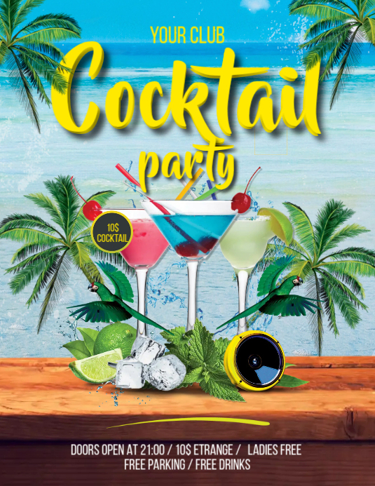 Cocktail Party Flyer Template | PosterMyWall