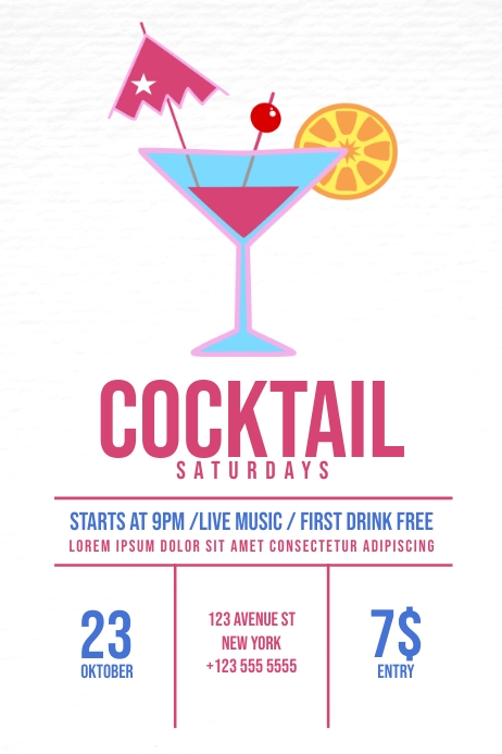 Cocktail Party Flyer Template (2) | PosterMyWall