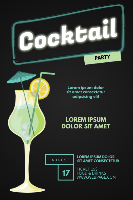 Cocktail Party Flyer Template | PosterMyWall