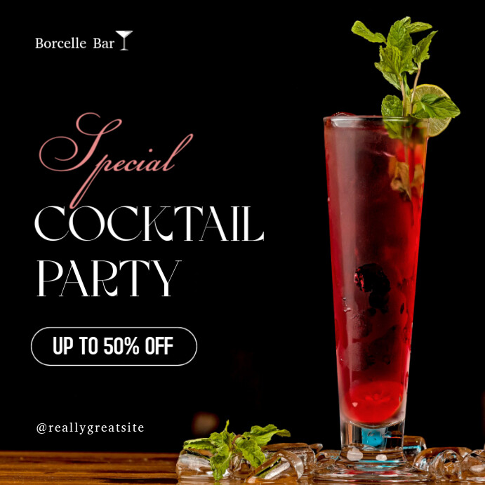 Plantilla de Cocktail party instagram post | PosterMyWall