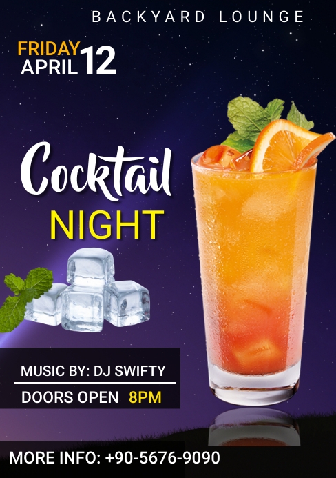 Cocktail Party Poster Template | PosterMyWall